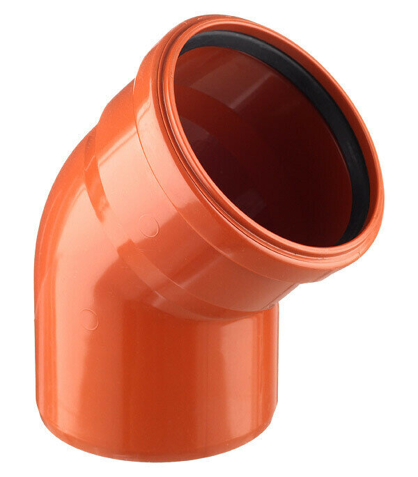 Отвод Ostendorf KGВ d110 мм 45° пластиковый для наружной канализации (220220) Ostendorf 220220/220229/39054