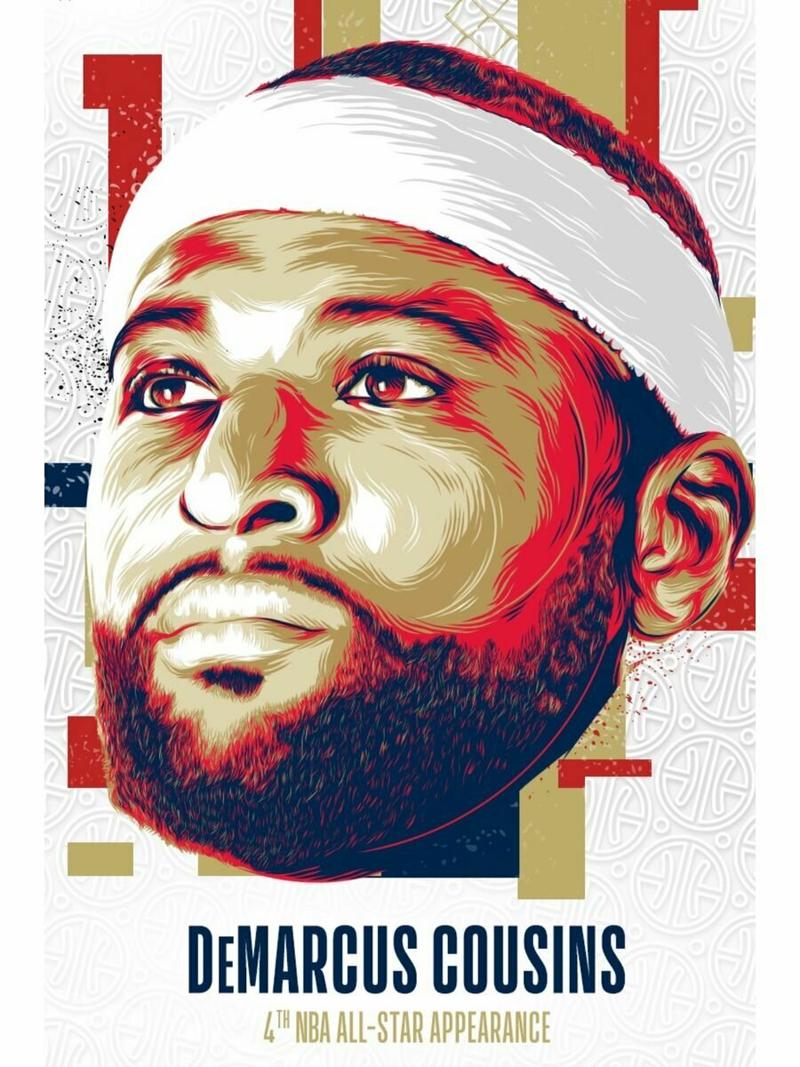 Постер "NBA. Демаркус Казинс"