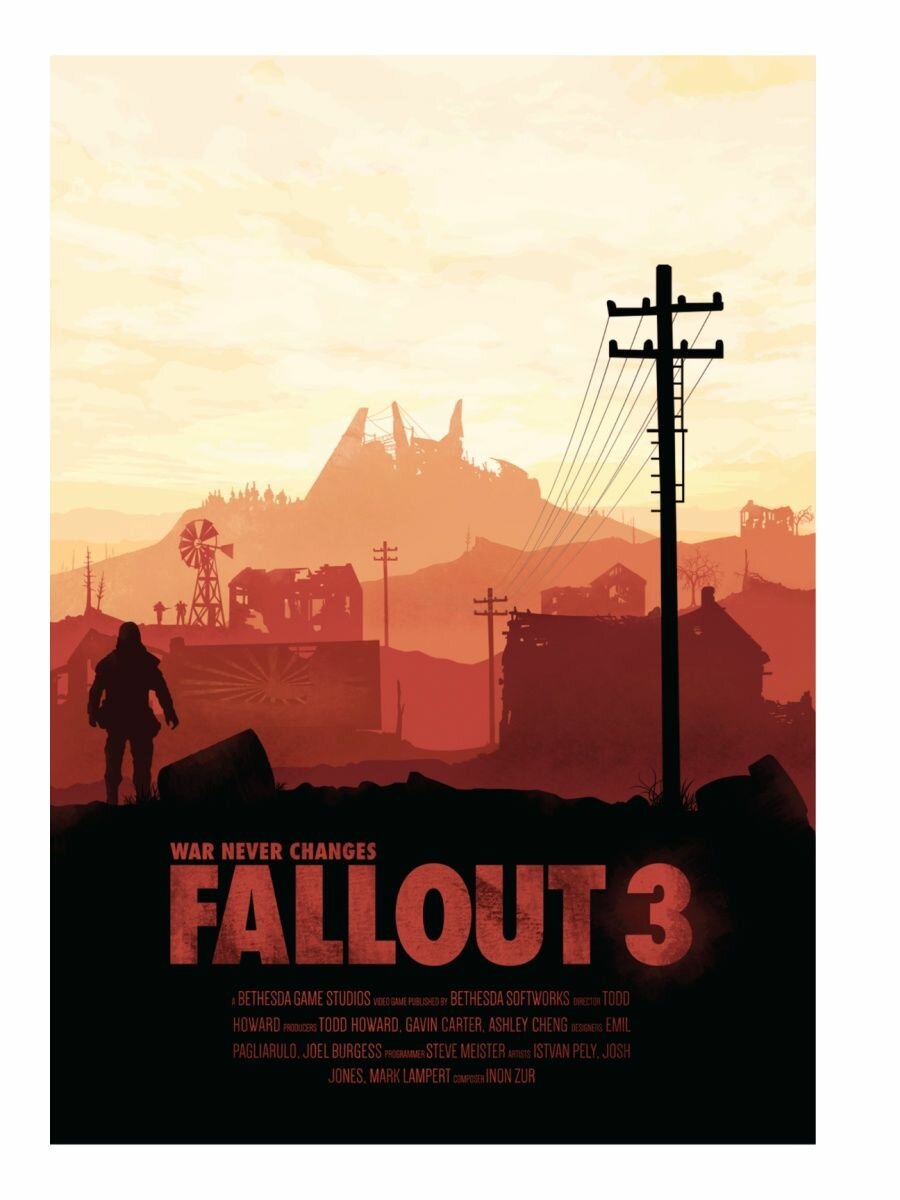 Постер "Fallout 3. Война никогда не меняется"