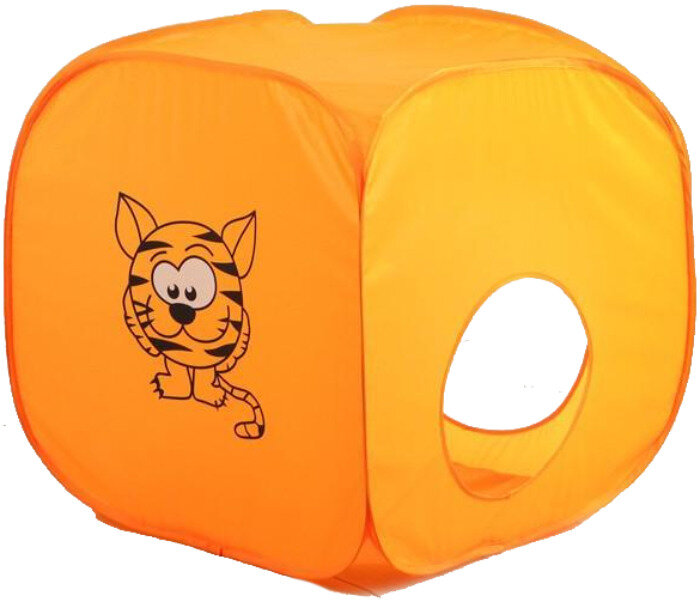 Детская игровая палатка-домик "Веселый тигренок", 60х60х60 см