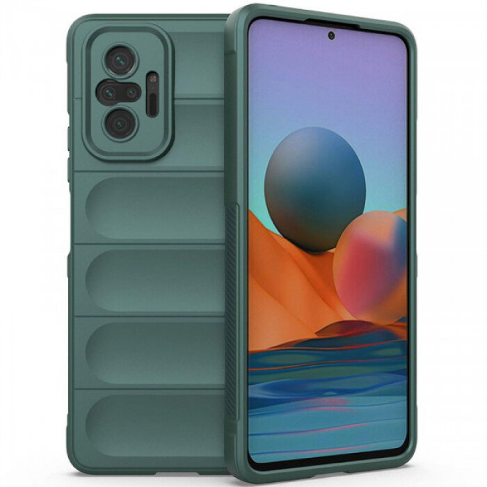 Flex Silicone Противоударный чехол для Xiaomi Redmi Note 10 Pro (Max) с защитой камеры и микрофиброй