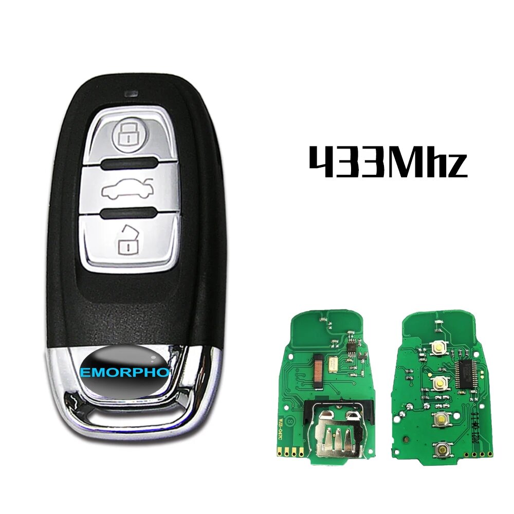 Пульт дистанционного управления emорто 8T0959754C 8T0959754D для Audi 2008 2009 2010 2011 2012 2013 2014 Q5 A4 A4L A5 8K0959754G 8K0959754E 433MHZ