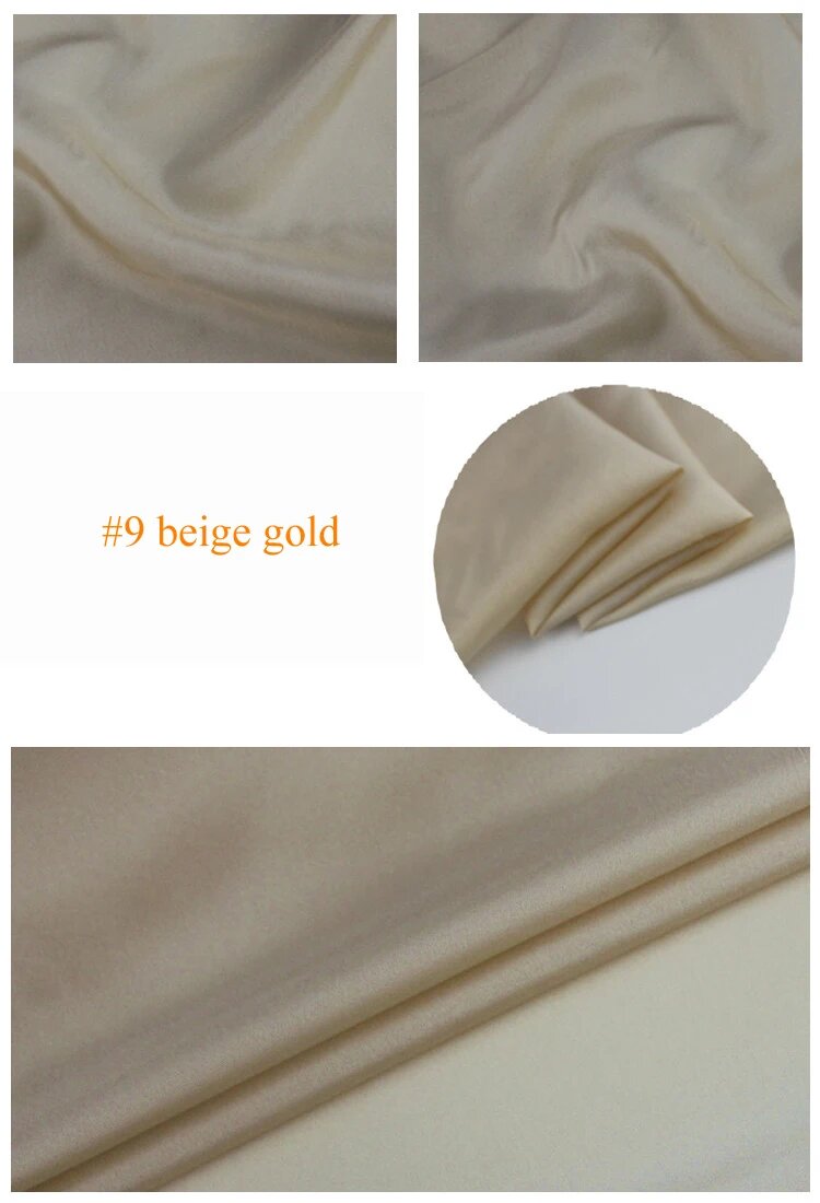 Шелковая ткань Хабутай FABRIC SHIPPER 1 метр Бежевый, 1Meter X 1.14Meter, 9 beige gold