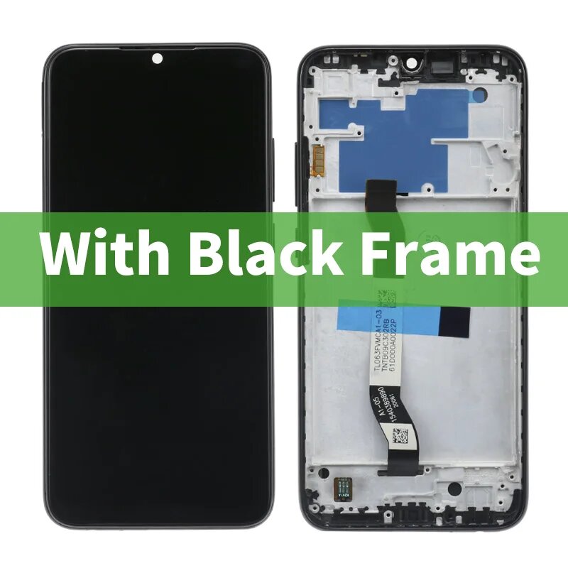 6,3-дюймовый оригинальный сменный дисплей для Xiaomi Redmi Note 8, ЖК-дисплей, дигитайзер сенсорного экрана в сборе для Redmi note 8, дисплей Black With Frame