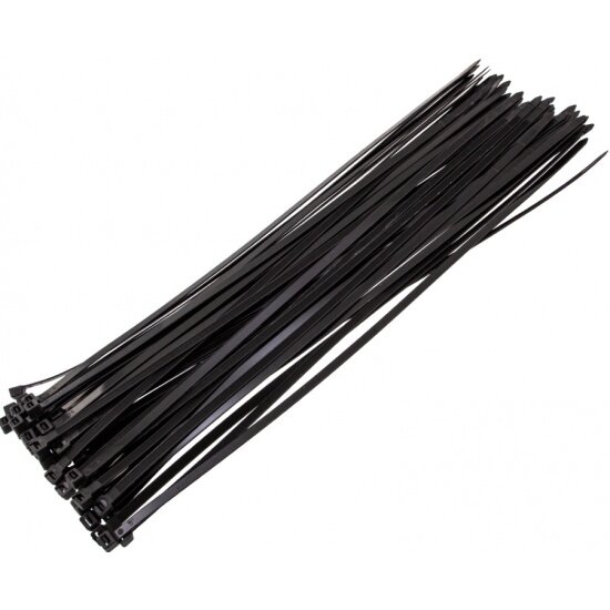 Сибртех Хомуты, 500 х 8 мм, пластиковые, черные, 50 шт, , 45588