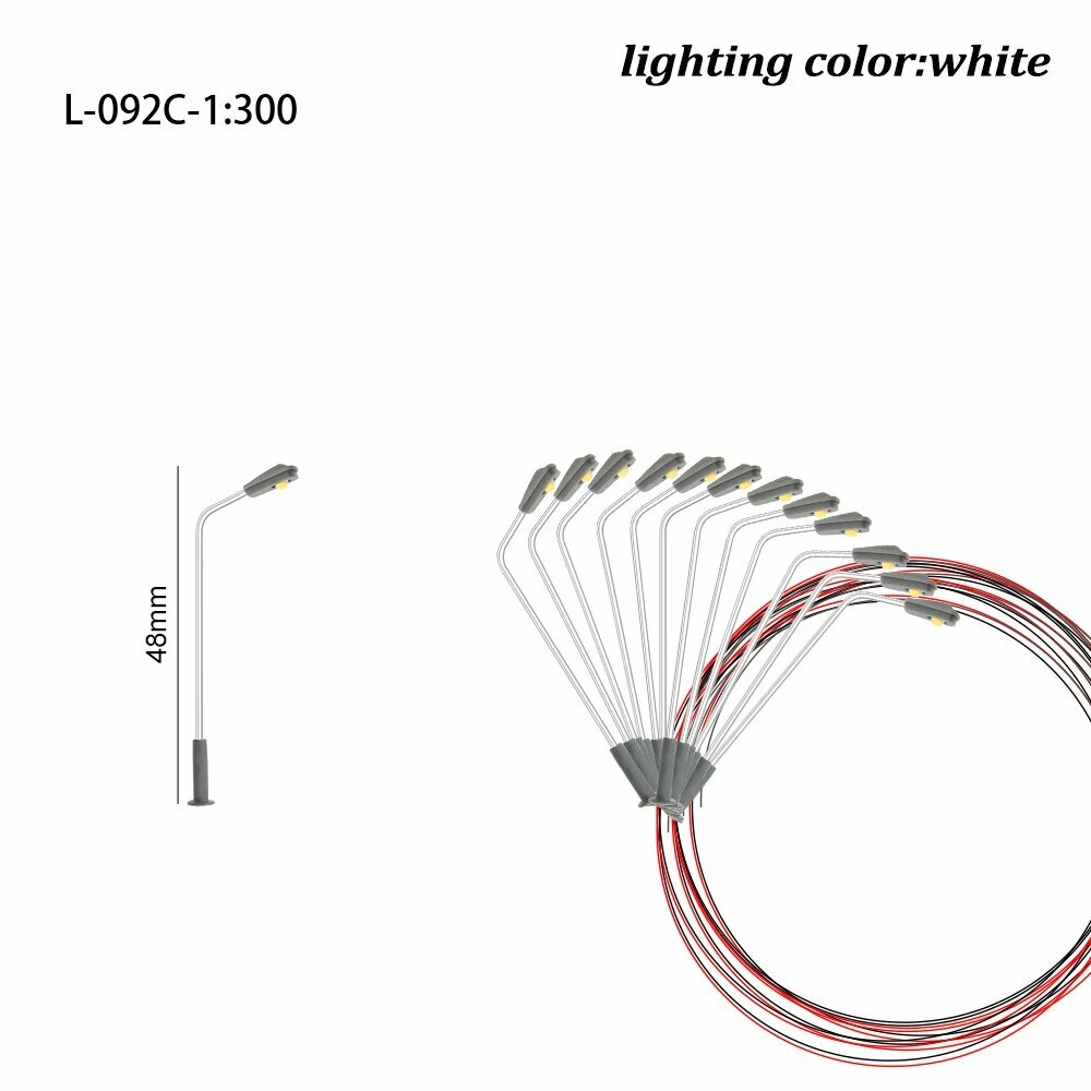 Светодиодный уличный фонарь L-092C-1:300, белый, 4.8cm