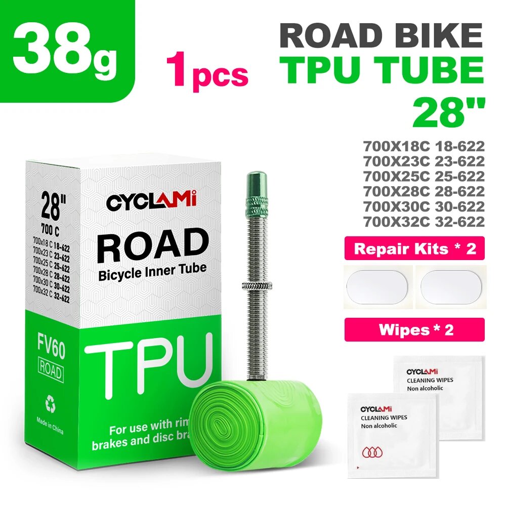 CYCLAMI Камера для велосипеда TPU 700C 1pcs 38g, 18-32C, 80mm