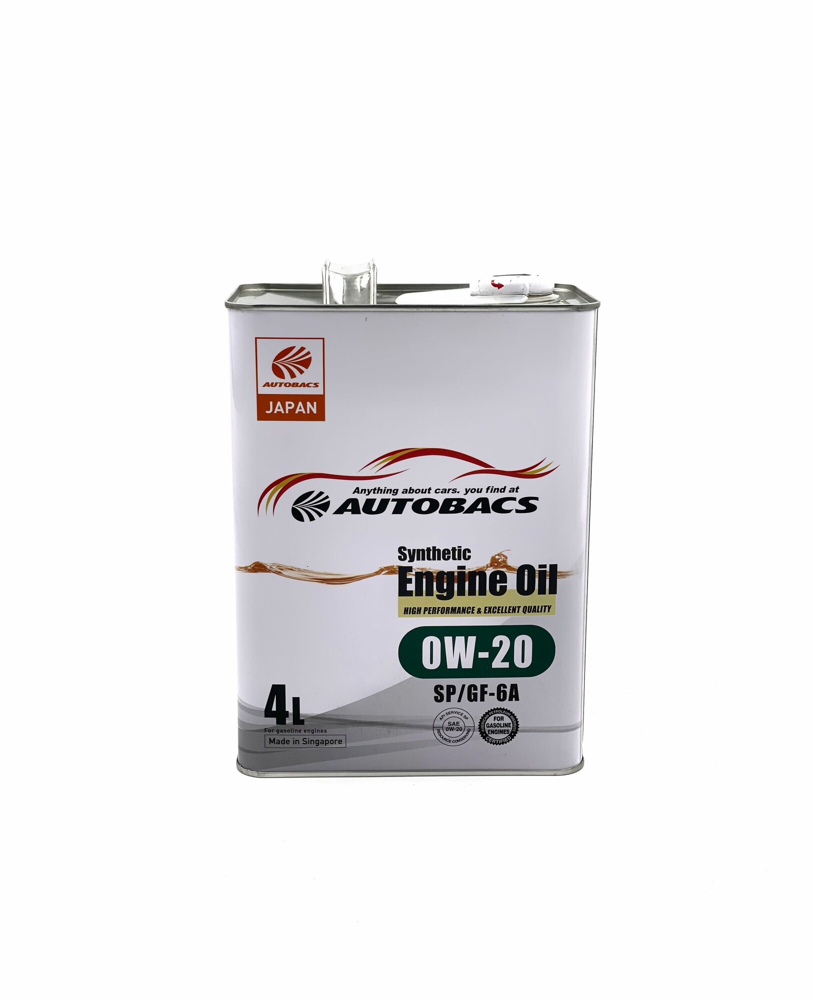 Масло моторное AutoBacs SP/GF-6A 0w-20, синтетическое, 4 литра