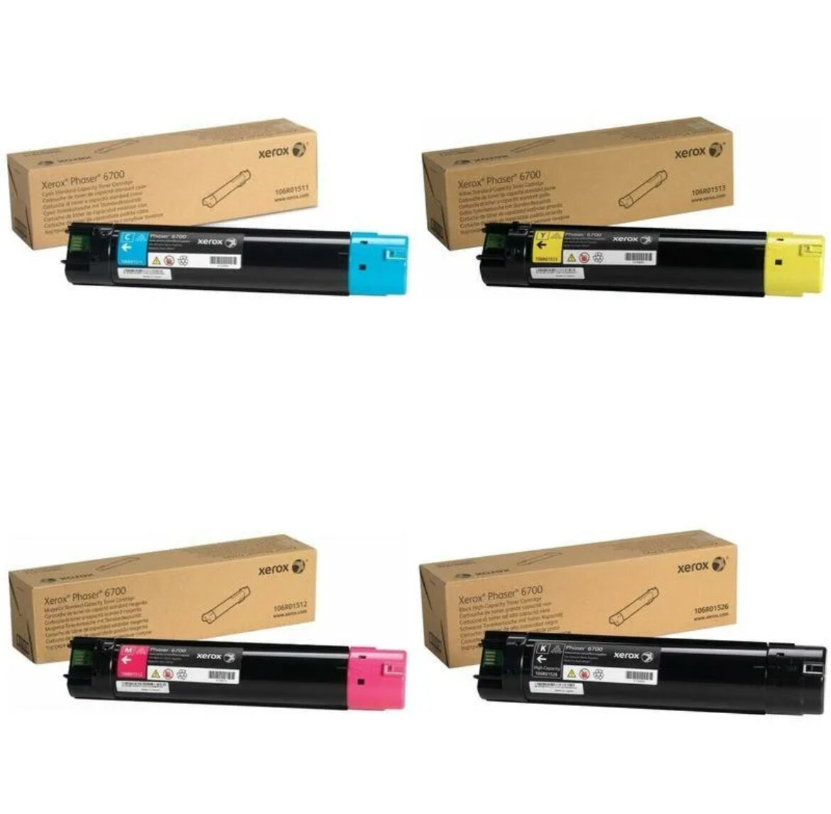 Картриджи Xerox Phaser 6700 комплект 4 шт.