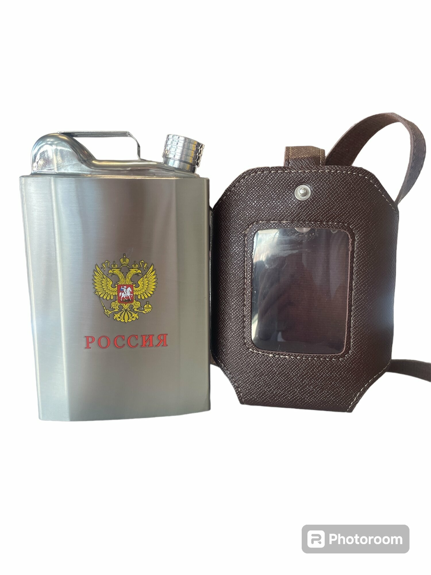 Фляга Россия с Гербом, похожа на канистру объемом 700 мл