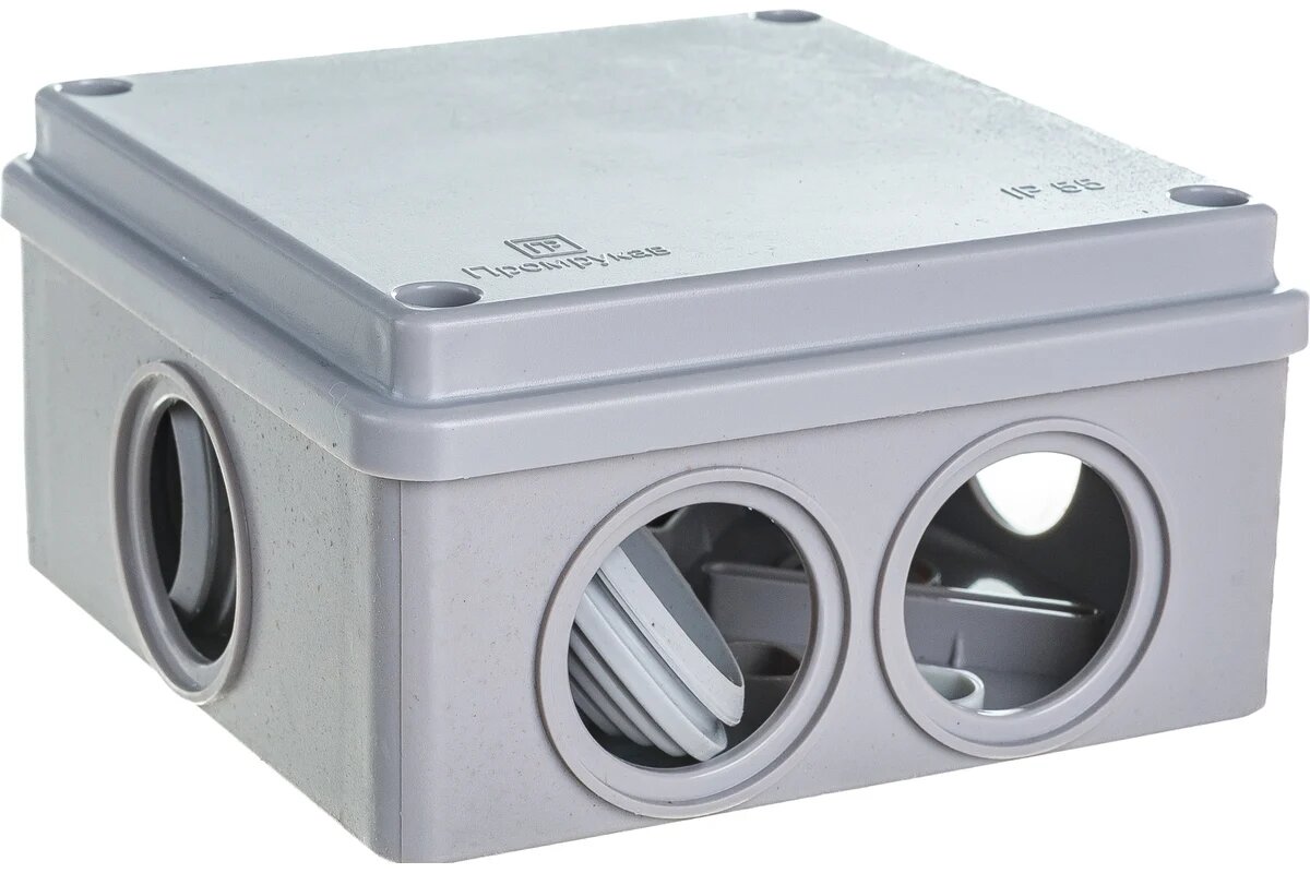 Промрукав Коробка распределительнаядля о/п безгалогенная HF атмосферостойкая 100х100х50 1 шт 40-0305