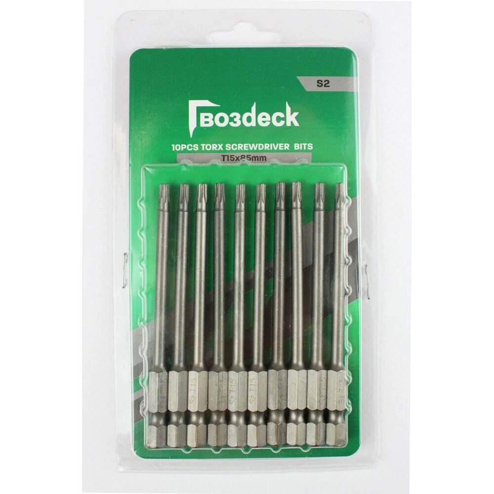 Бита односторонняя HR Torx 15, 85 мм, для инструмента Джет Гвозdeck 10 шт, для шуруповерта или отвертки