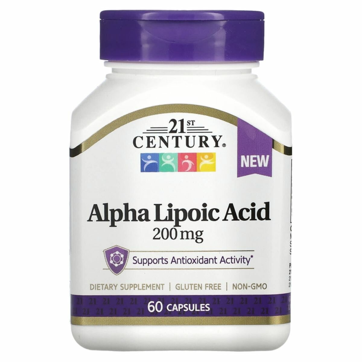 Альфа-липоевая кислота, 21st Century Alpha Lipoic Acid 200 mg 60 капсул