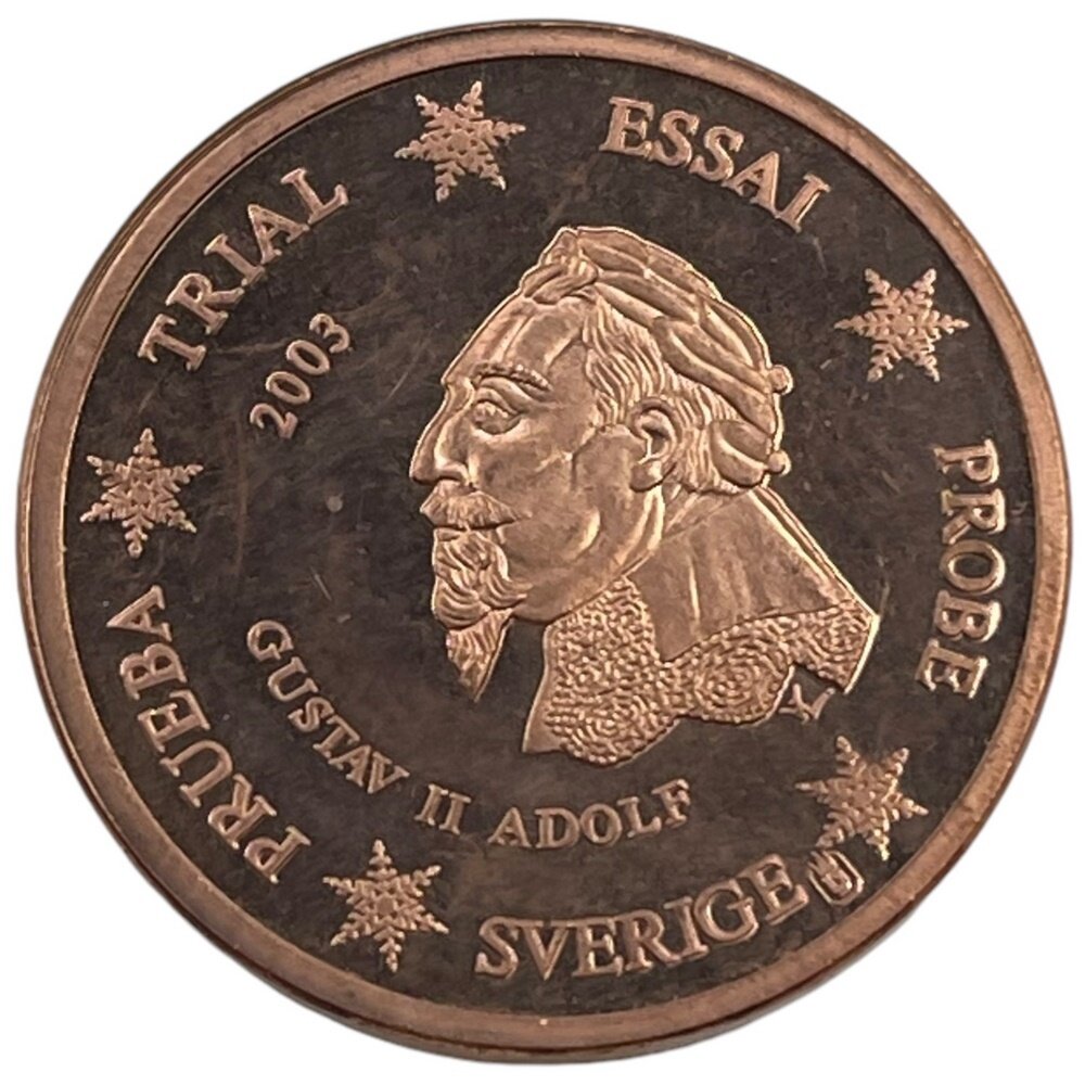 Швеция 5 евроцентов 2003 г. Specimen (Проба)