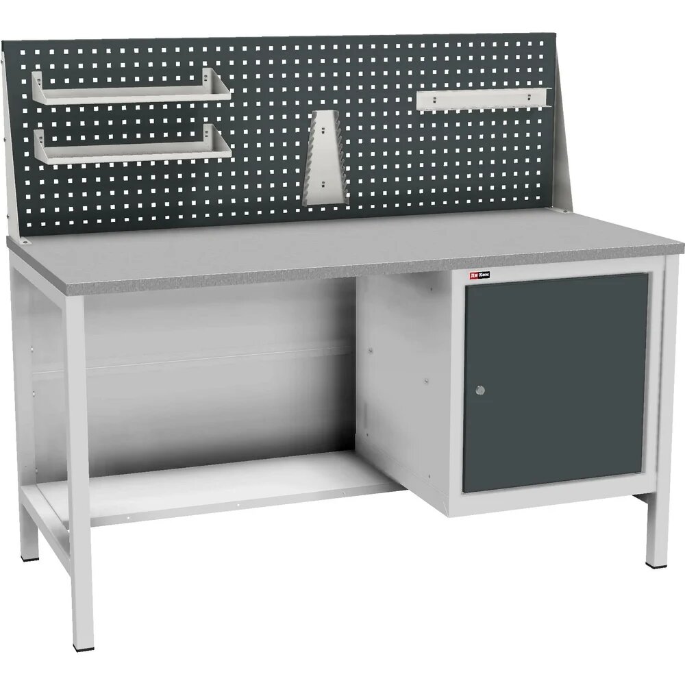 Верстак с тумбой с дверцей с экраном Э1 с навесными аксессуарами (7038/7016) Диком ВЛ-К-150 11.0292-103