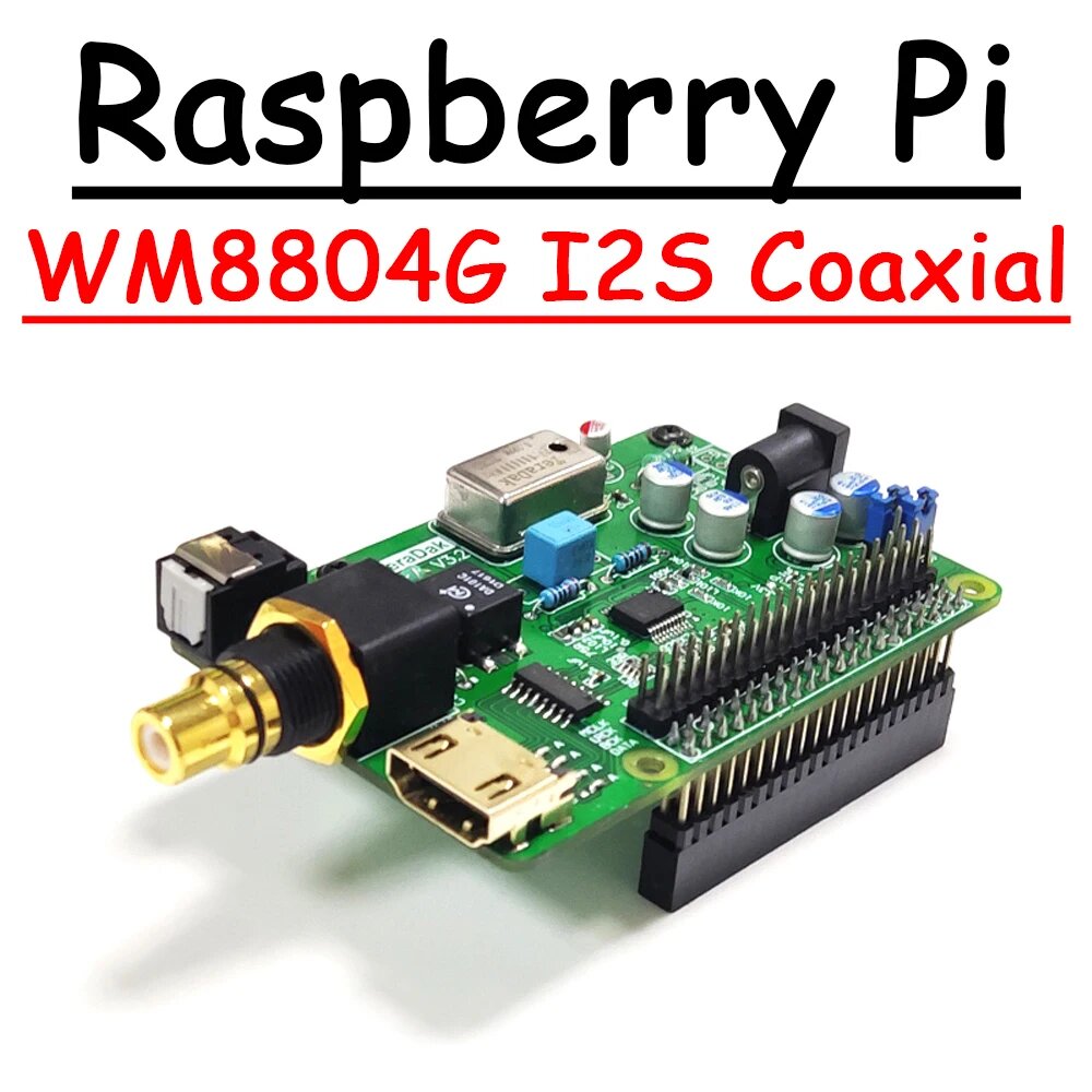 Raspberry Pi4B I2S HDMI коаксиальный Оптический HiFi PiFi Digi + цифровая звуковая карта декодирующая плата DSD64 128 256 512 объемный мод