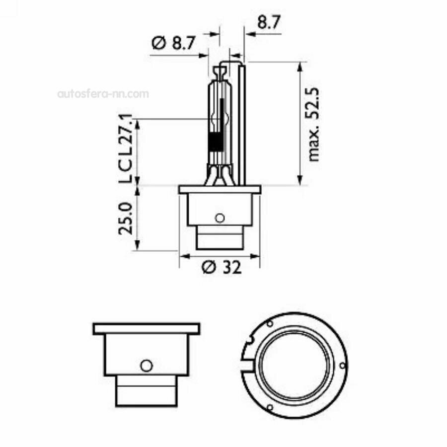 PHILIPS 85126WHV2C1 Лампа ксеноновая головного света D2R P32d-2 5000K White Vision 85V 35W Картон 1 шт