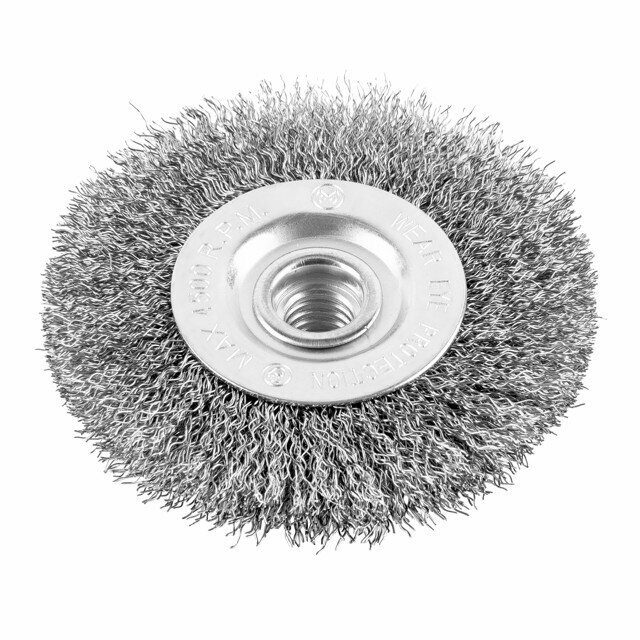 MONOGRAM корщетка для УШМ 100 мм плоская стальная для обработки металла и сварочных швов