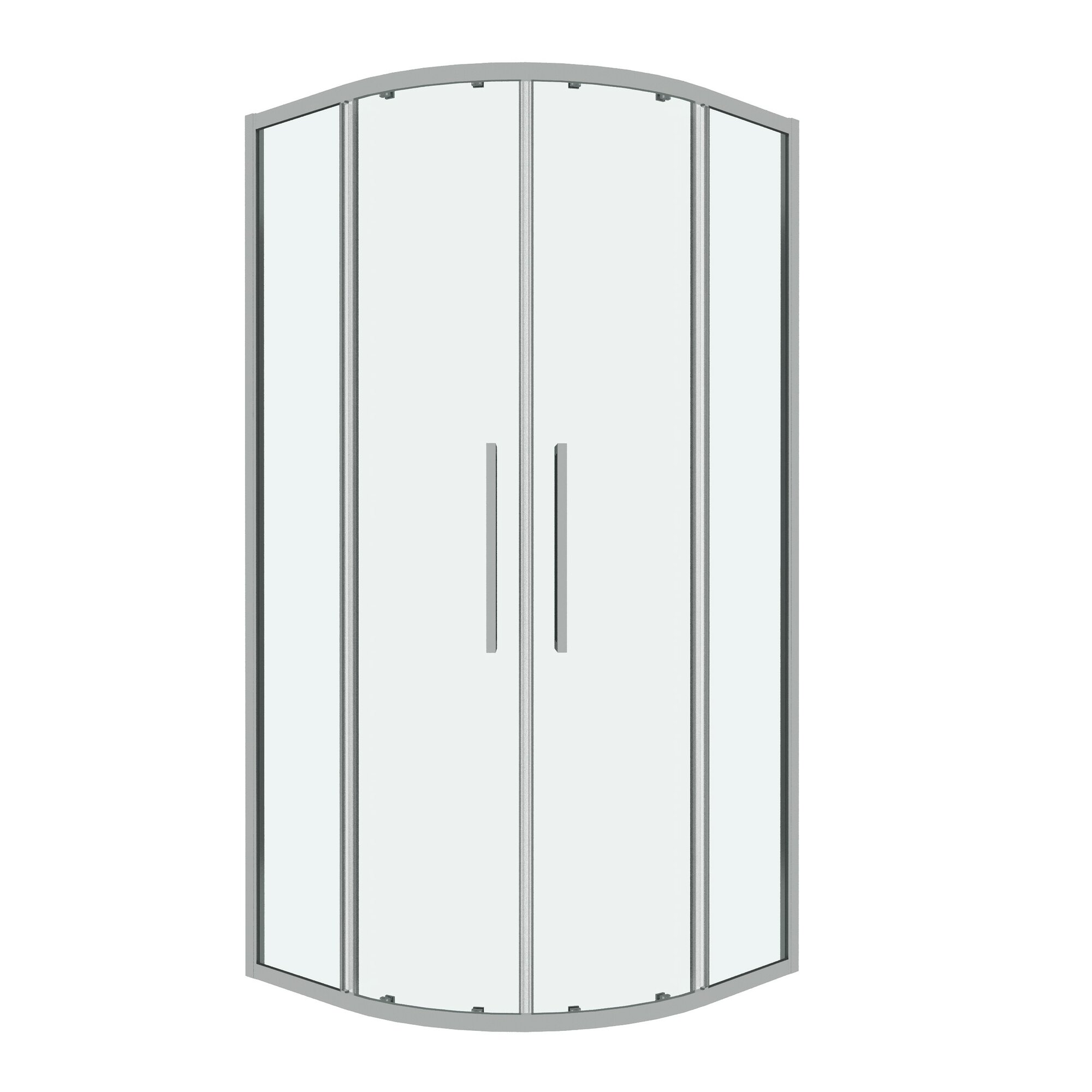 Душевое ограждение Grossman Cosmo 301. K33.02.8080.10.00 (80х80х195) четверть круга, раздвижная, хром, стекло прозрачное, 1 место