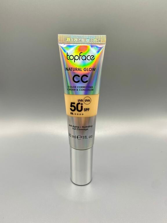 Topface Тональный крем Natural Glow CC Cream&Concealer PT472 SPF 50+, тон 005