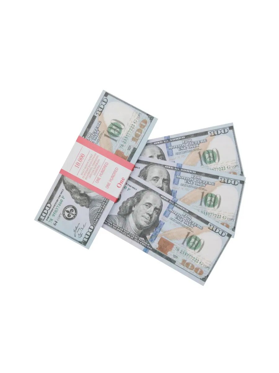 1упак. Деньги для выкупа, 100 Долларов, 15,5*6,7 см, 80 шт.