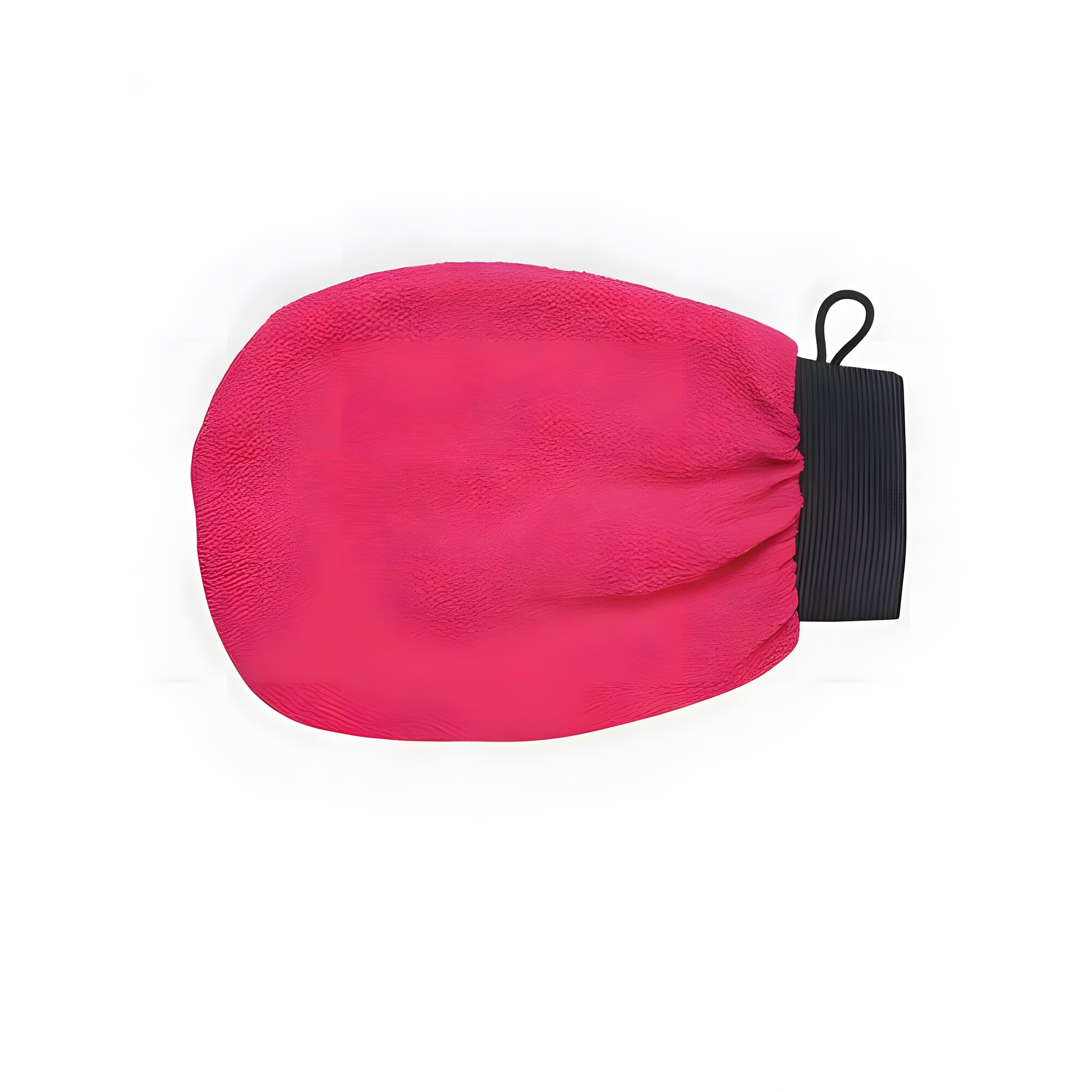 Мочалка рукавица для ванны двусторонняя отшелушивающая , цвет розово-красный