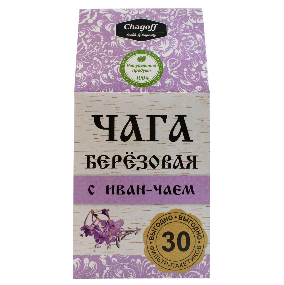 Чайный напиток "Chagoff", березовая чага с иван-чаем, в пакетиках, 30 шт