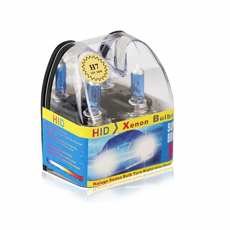 Лампа h7 Галогенная лампа H7, 2 шт, лампочка автомобільних фар 6000 К, супер яркий белый свет, 12 В, лампа для автомобильных фар h7 55 Вт, 100 Вт, галогенная лампа сменная лампа для фары автомобиля лампочки