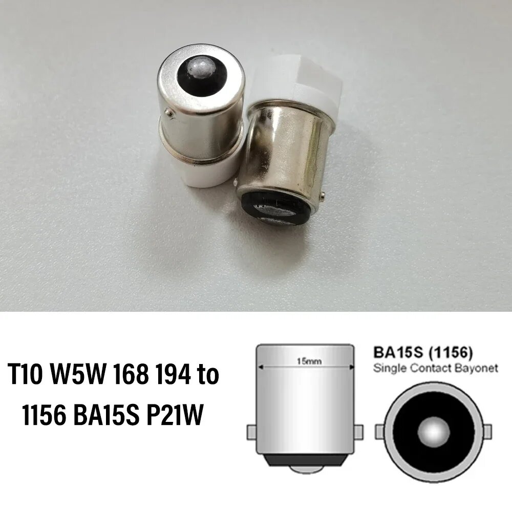 2 шт. BA15S (1156) светодиодный светильник T10 to 1156