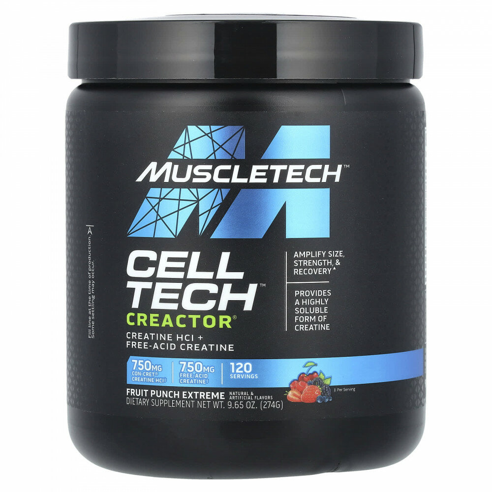 MuscleTech, Cell Tech™ Creactor®, со вкусом фруктового пунша, 274 г (9,65 унции)