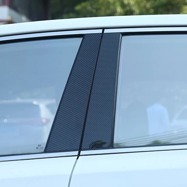 Подходит для Skoda Yeti 2010 2011 2012 2013 2014 2015 2016 2017, оконные стойки, carbon fibre