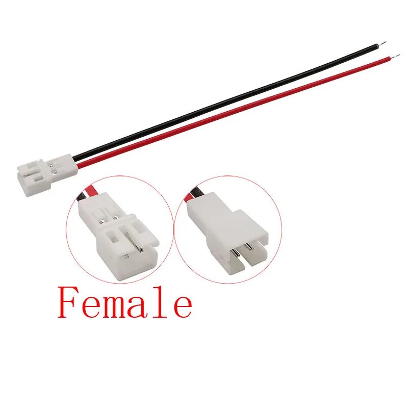 Разъемы JST PH 2,0 мм 2-контактные 20 см 26AWG 5Pcs, Female