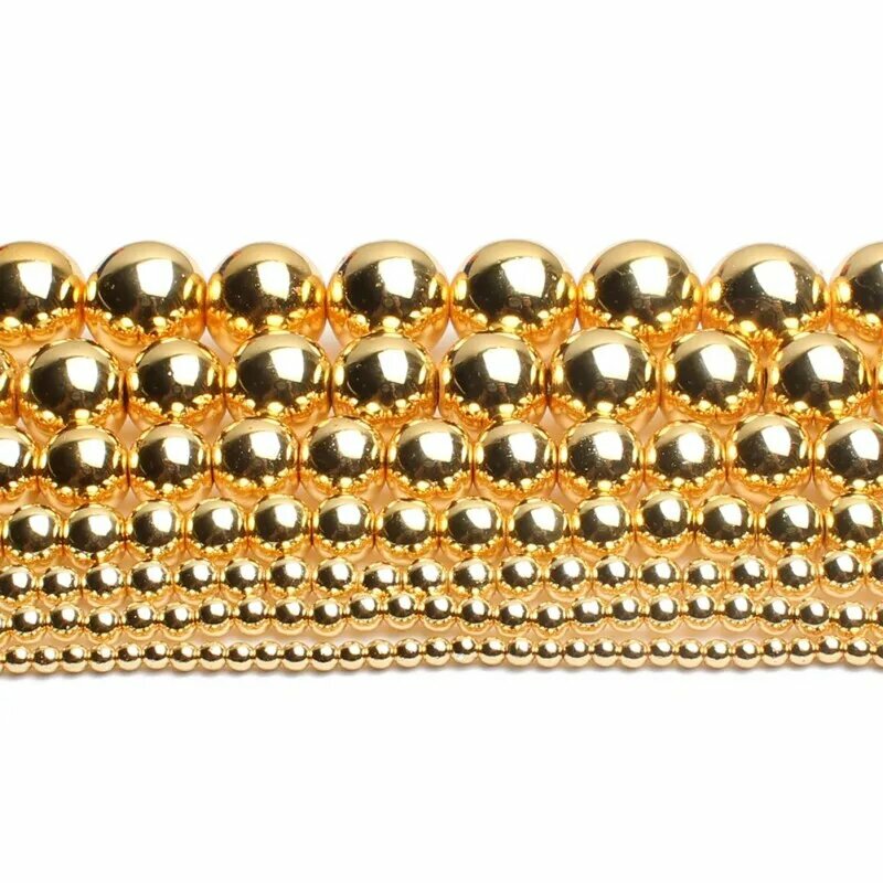 Бусины из натурального камня TTUIJI, 46 цветов, 15 дюймов 2mm 170pcs, Golds Plated