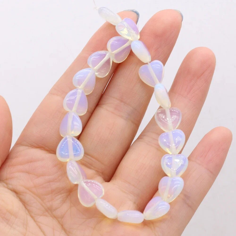 Горный хрусталь, бусины сердцевидной формы, 12 шт, 14 шт, 16 шт, 20 шт. 16mm 12Piece, opal