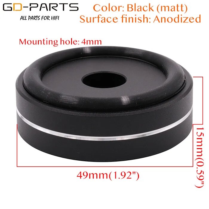 49x15 мм полностью алюминиевый динамик шкаф поворотный изолирующий станок подставка старинный трубчатый усилитель компакт-диск DAC плеер радио коврик