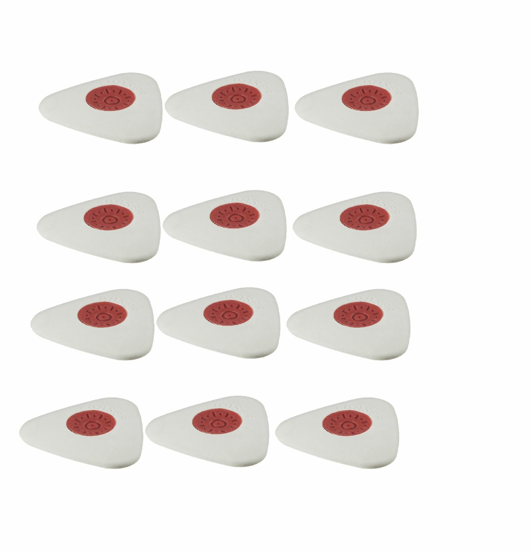 Attache Ластик треугольный, с пластиковым держателем, 2 шт в упаковке, 12 уп