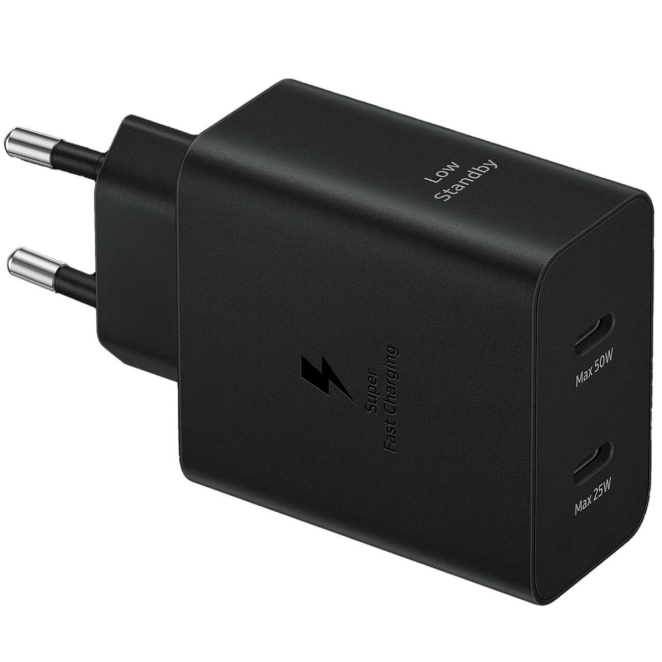 Сетевое зарядное устройство Samsung SEP-T5020X 50W 2xUSB-C Черное
