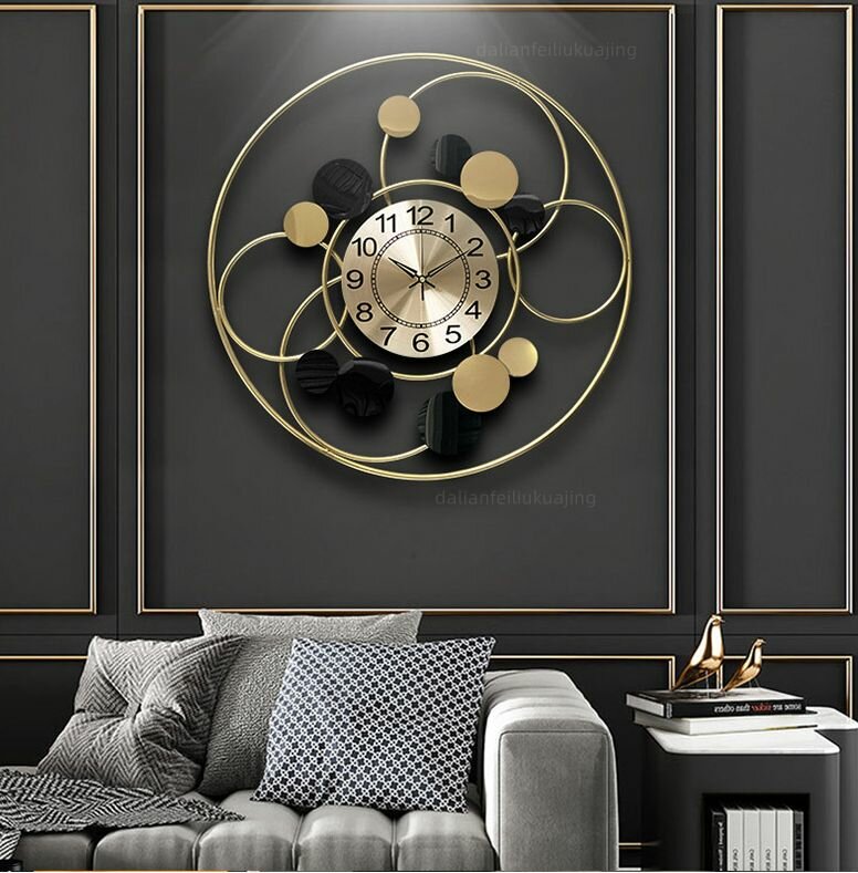 Часы настенные бесшумные большие в гостиную / Интерьерные, стильные, простые