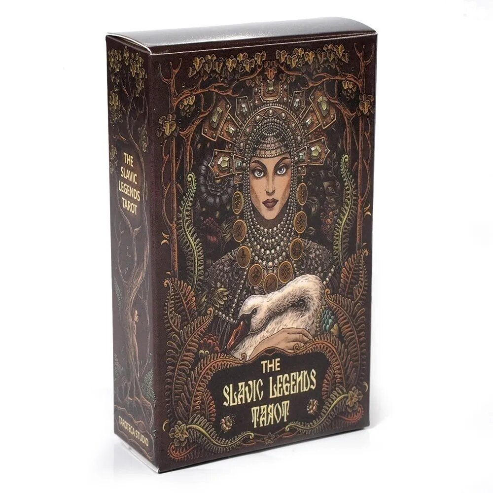 78 карт Таро славянских легенд для гадания, медитации и духовного развития с детализированными иллюстрациями и символами древней мудрости