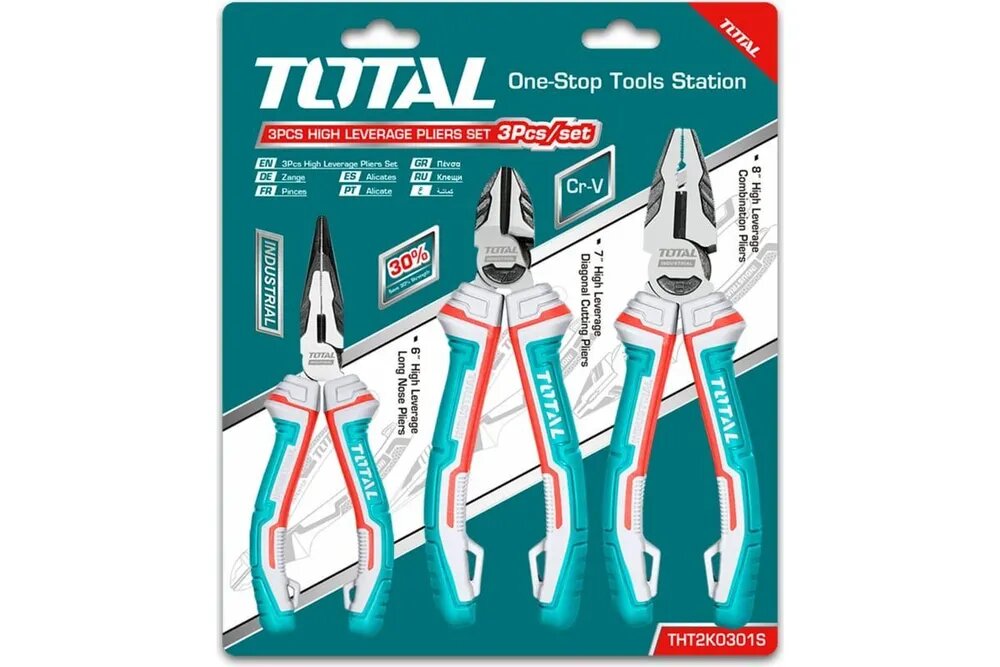 Набор шарнирно-губцевого инструмента TOTAL THT2K0301S, 3 предм.