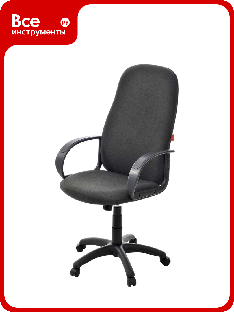 Кресло Фабрикант Биг ткань, Мебельная, ТК-2 темно-серый, ТГ, PL 680, PL-1, ролик, для рабочего пространства