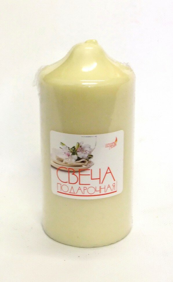 Свеча Антей Candle, фигурная, парафиновая, белая, высота 15 см, диаметр 7 см