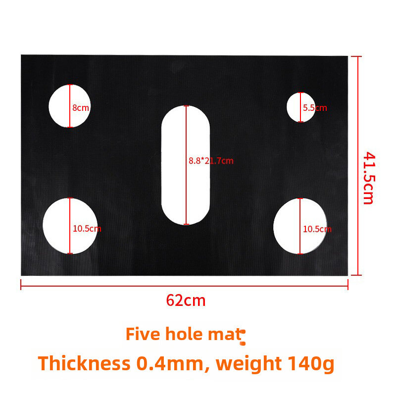 Тефлоновый коврик, для газовой плиты, 41.5x62 см, черный