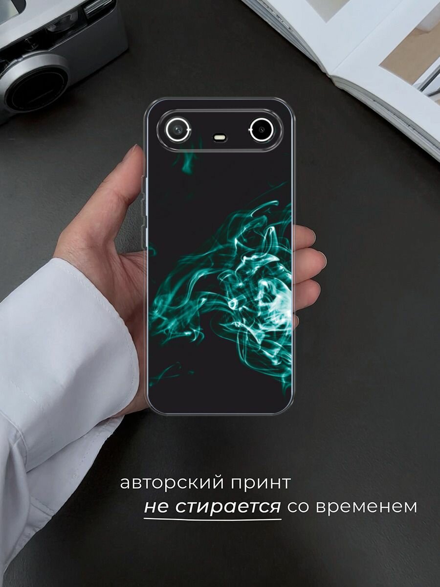Силиконовый чехол на Tecno Spark Slim / Текно Спарк Слим с принтом дым — фото 1