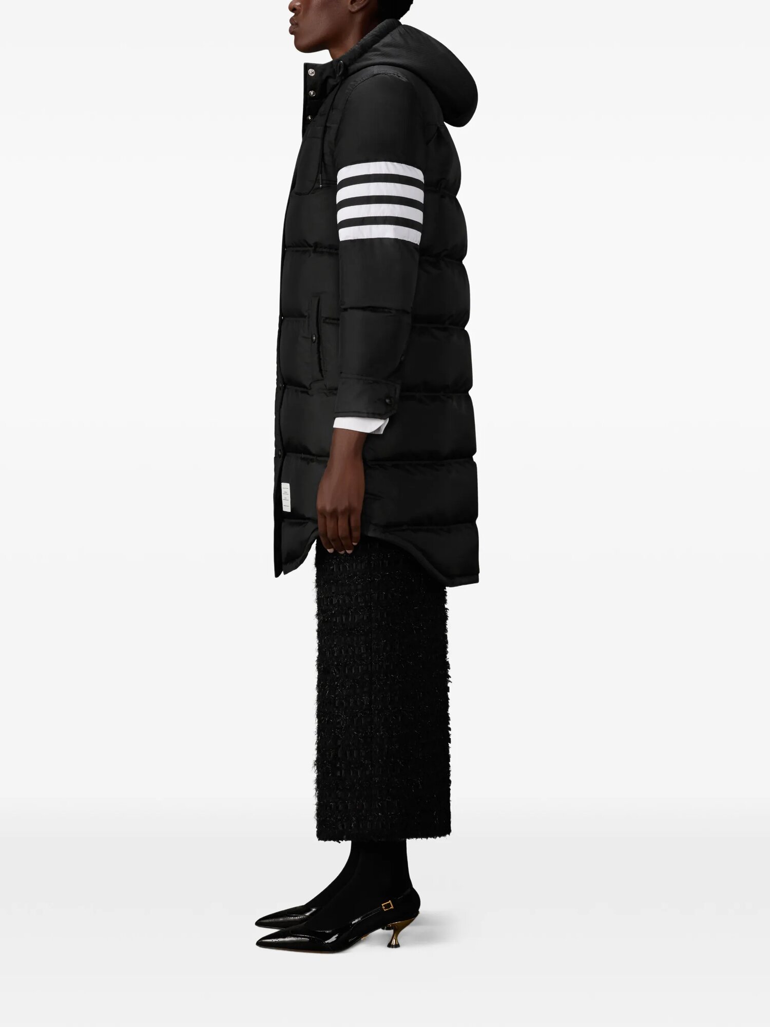 Топ THOM BROWNE 4-bar, размер 46, black/black — фото 1