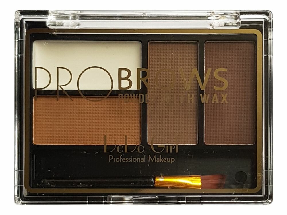 Палетка теней для бровей DoDo Girl Pro Brows Powder with Wax, 4 оттенка, набор 01