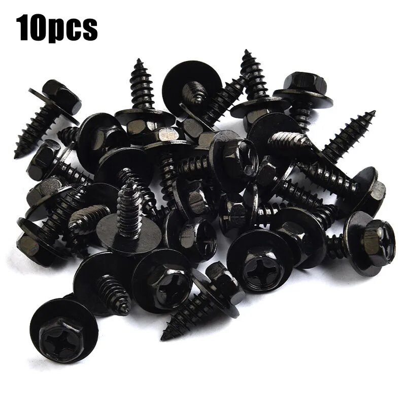 Саморезы автомобильные черные 10pcs