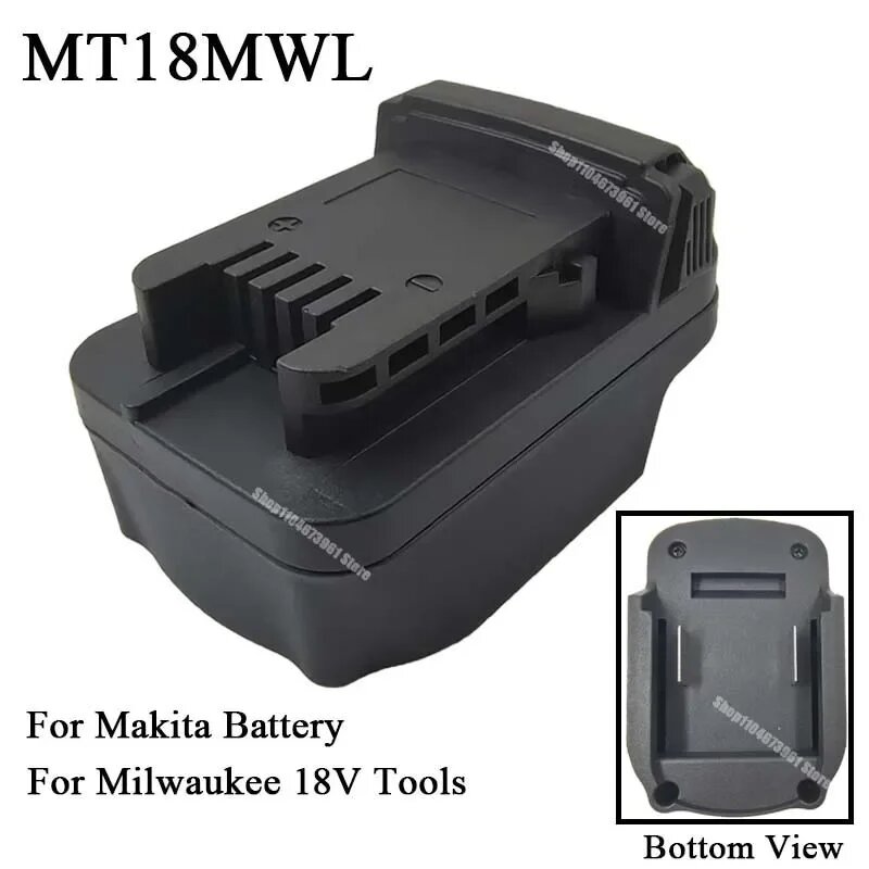 Адаптер для аккумуляторов Makita BL1830 для Dewalt и Milwaukee MT18MWL