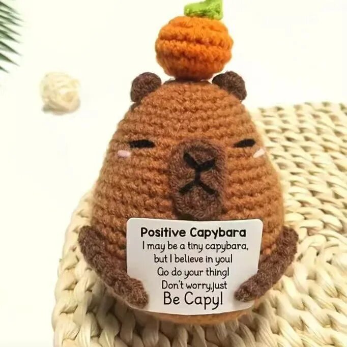 Забавная вязаная крючком позитивная эмоциональная поддержка кукла с фламинго украшение для дома комнаты вязаное украшение с фламинго ручной работы Рождественский подарок