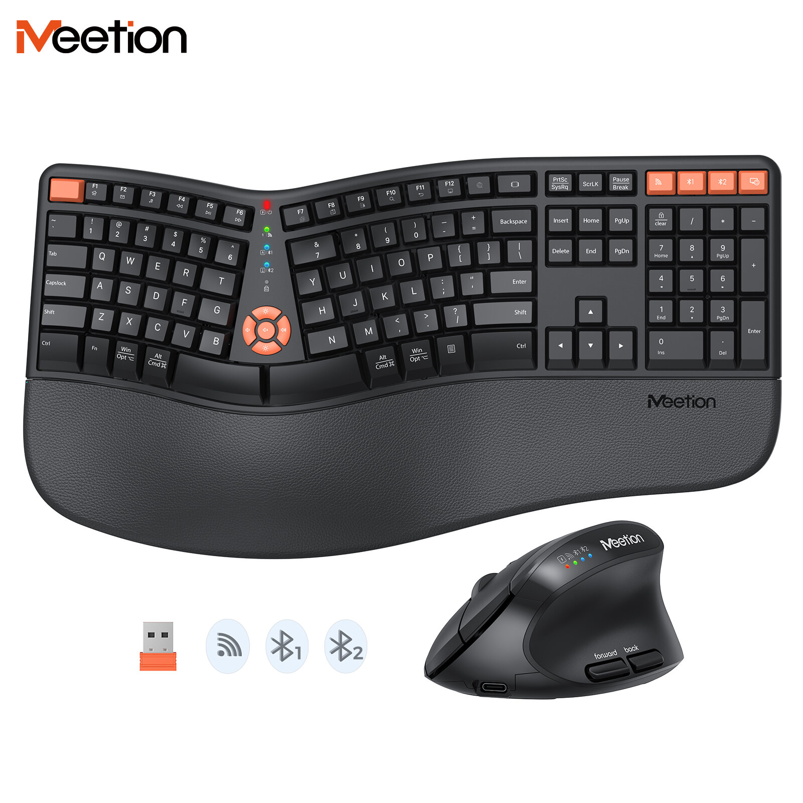 Набор для совещаний DirectorC2, эргономичная беспроводная клавиатура и мышь, с функциями 2.4G и Bluetooth, подходит для Windows / Mac / компьютера /ноутбука, русская раскладка